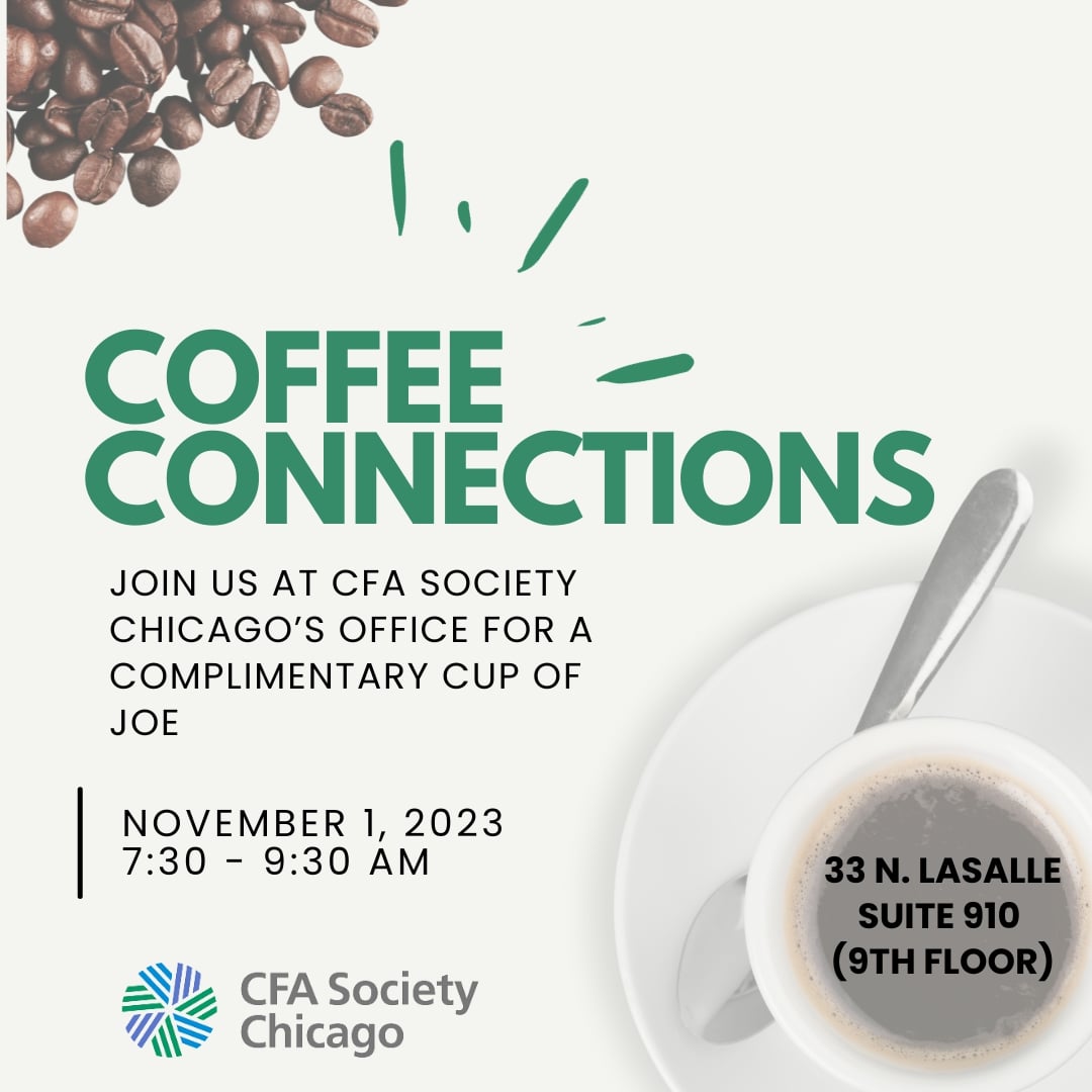 Display event - Coffee Connections At CFA Society's Office
